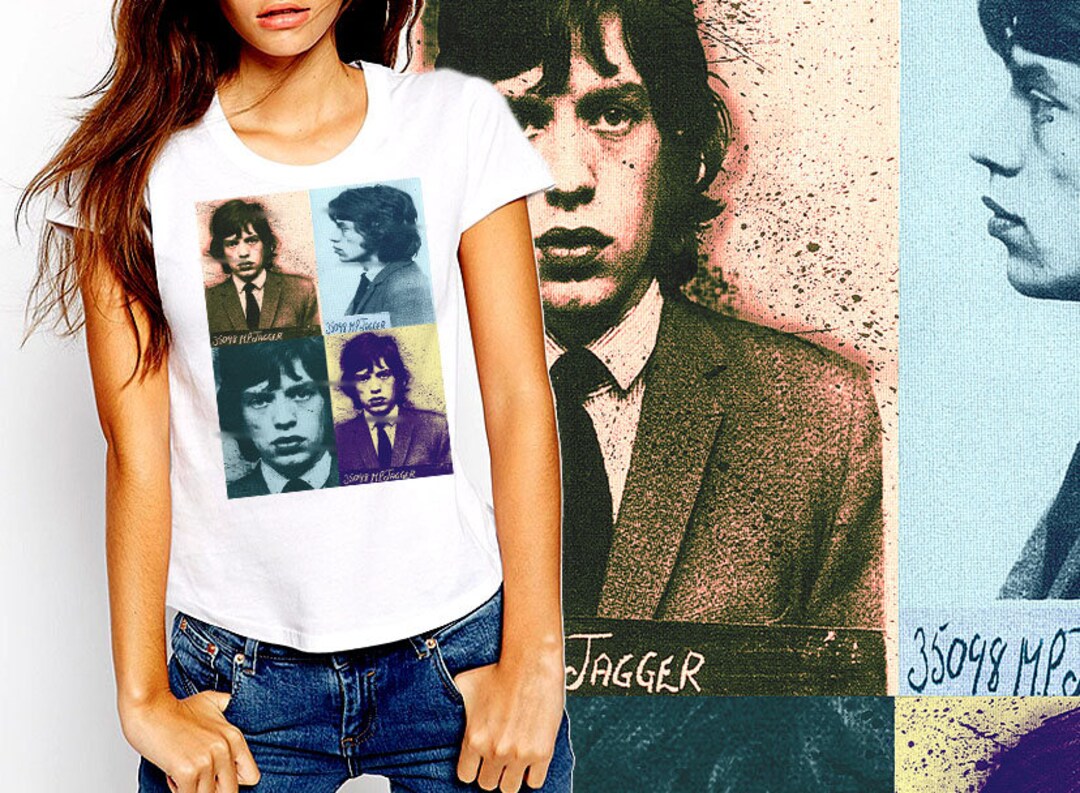Celebrity Mugshot T-shirt Public Prison Pic Mick Jagger Custom - Etsy UK
