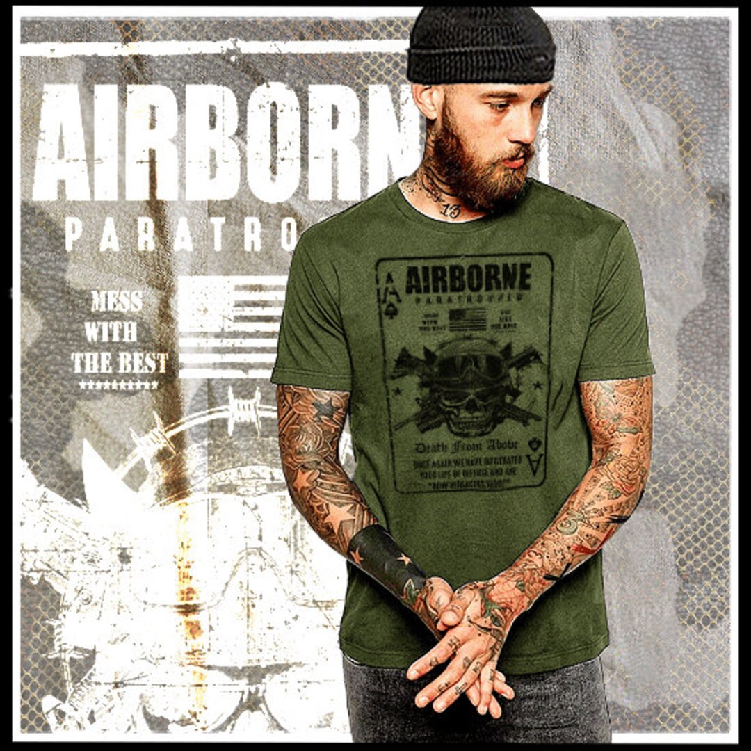 Airborne Paratrooper T-shirt Army Commando Air Assault Combat Veteran ...