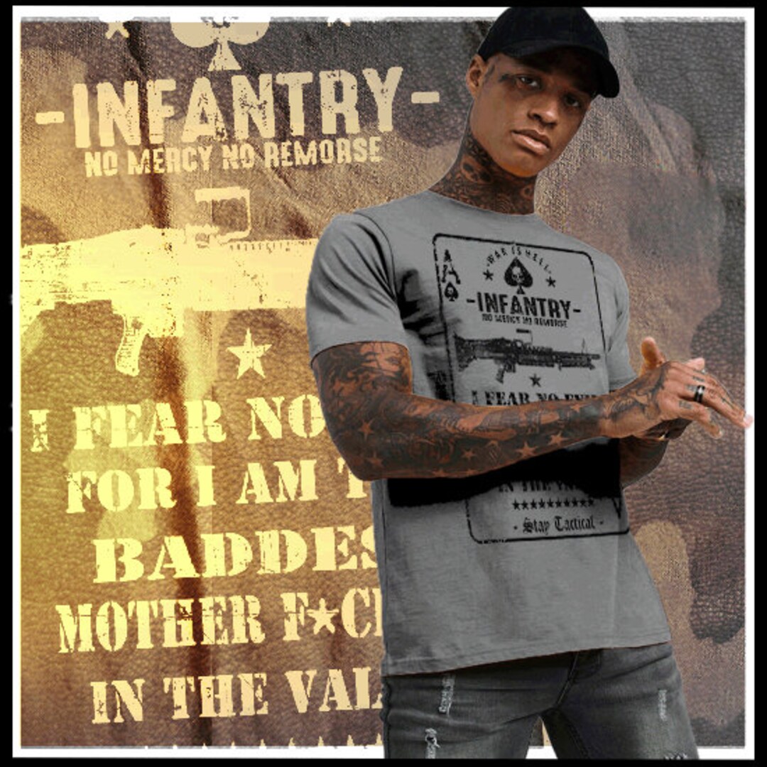 Army Infantryman T-shirt Commando Combat Arms Machine Gunner Sapper ...