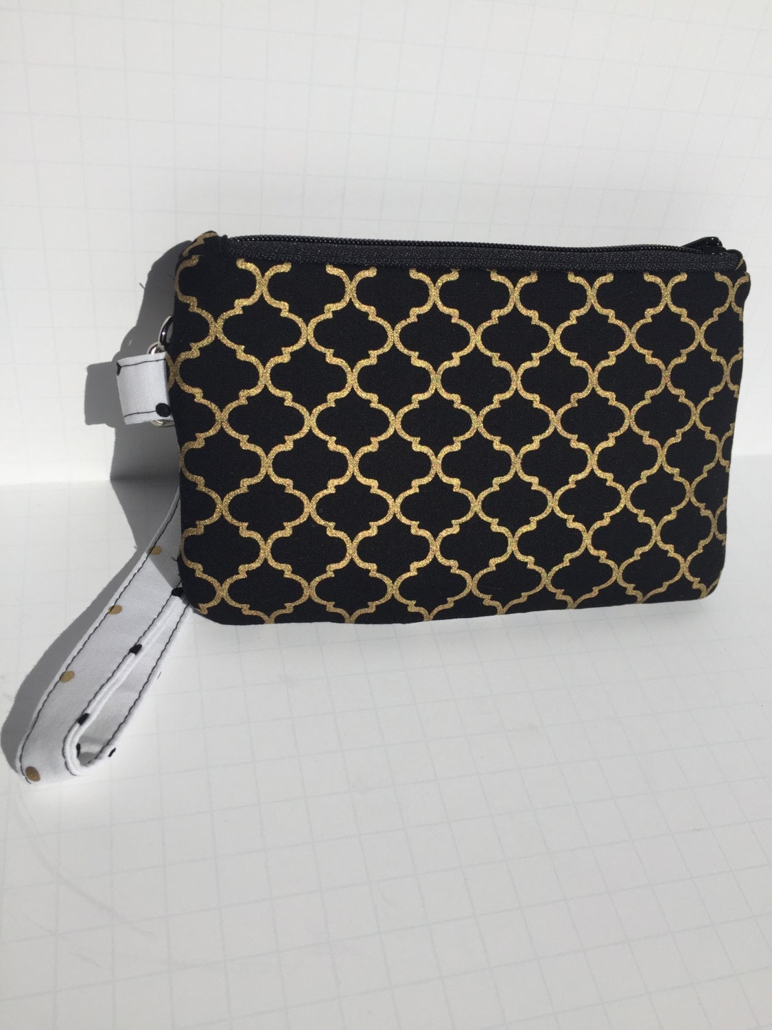 Handmade Black , Gold, and White Pearl Wallet Clutch, Women's Wallet ...
