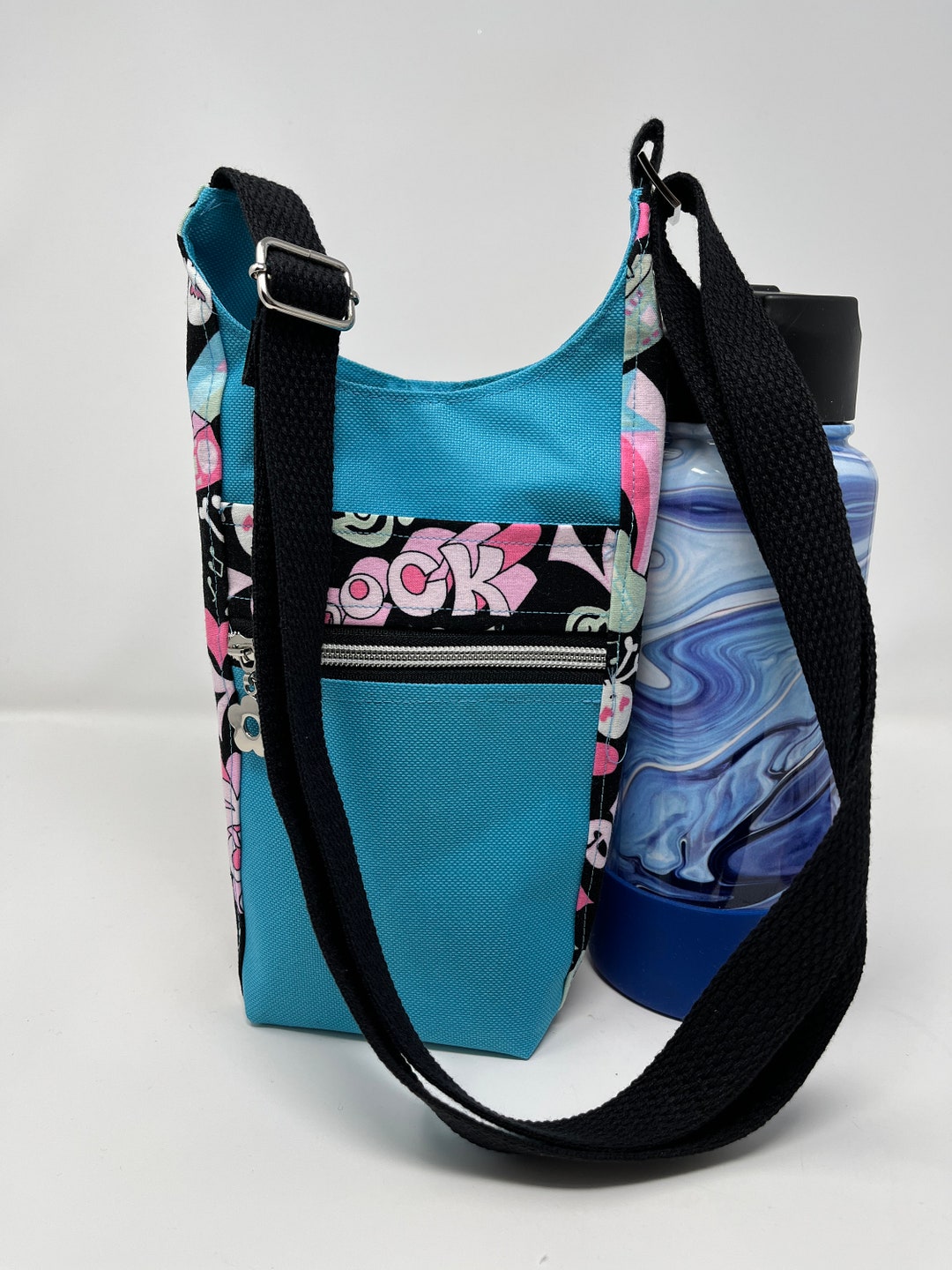 Rock N Roll, Water Bottle Bag, H20 to Go, Crossbody, Shoulder Sling ...
