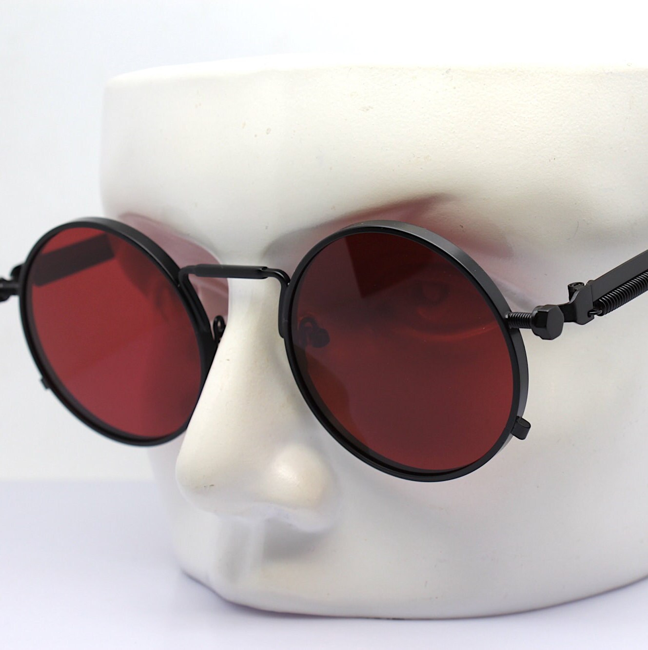 Round Red Sunglasses Men
