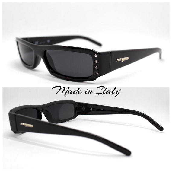 MADE IN ITALY low rectangular sunglasses woman glossy… - Gem