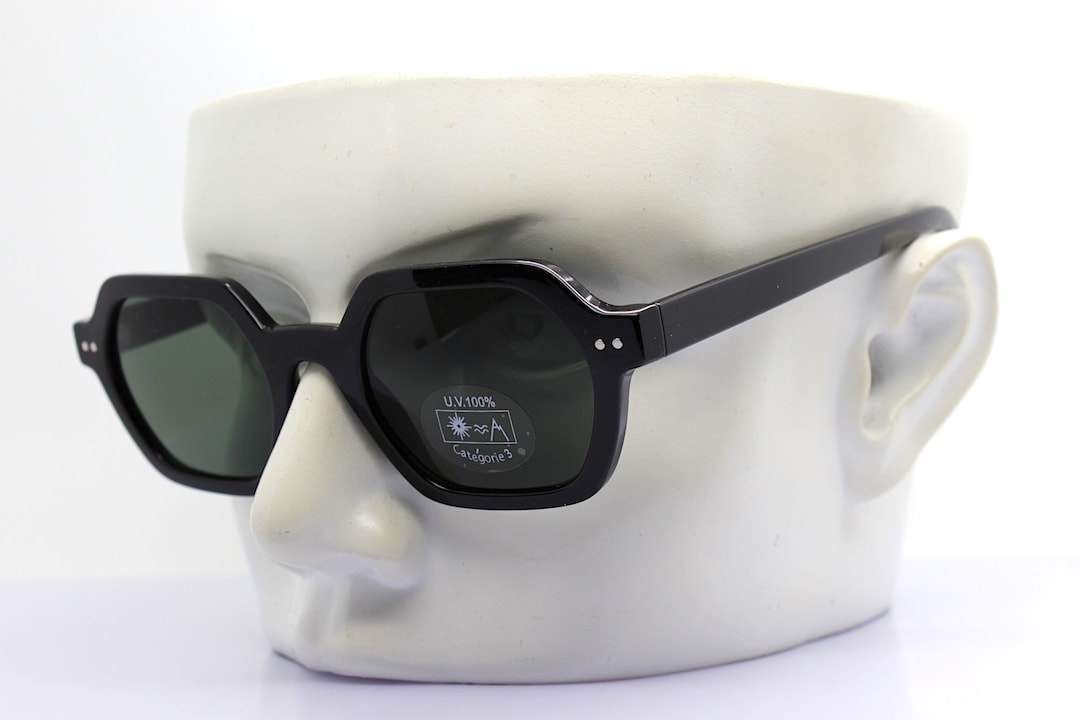 HEXAGON OCTAGONAL SUNGLASSES Man Woman, Retro Classic Shape Glasses ...