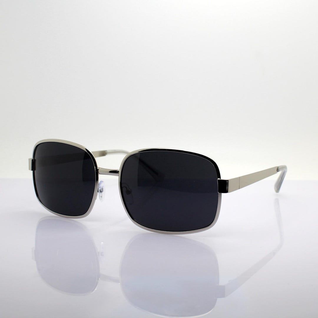 TYLER DURDEN SUNGLASSES Men and Women, Sturdy Silver-chrome Metal Frame ...