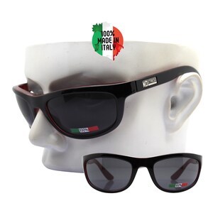Premium Italian Crafted Men's Sunglasses, Sporty, Wraparound, Oval ...
