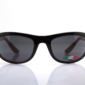 Premium Italian Crafted Men's Sunglasses, Sporty, Wraparound, Oval ...