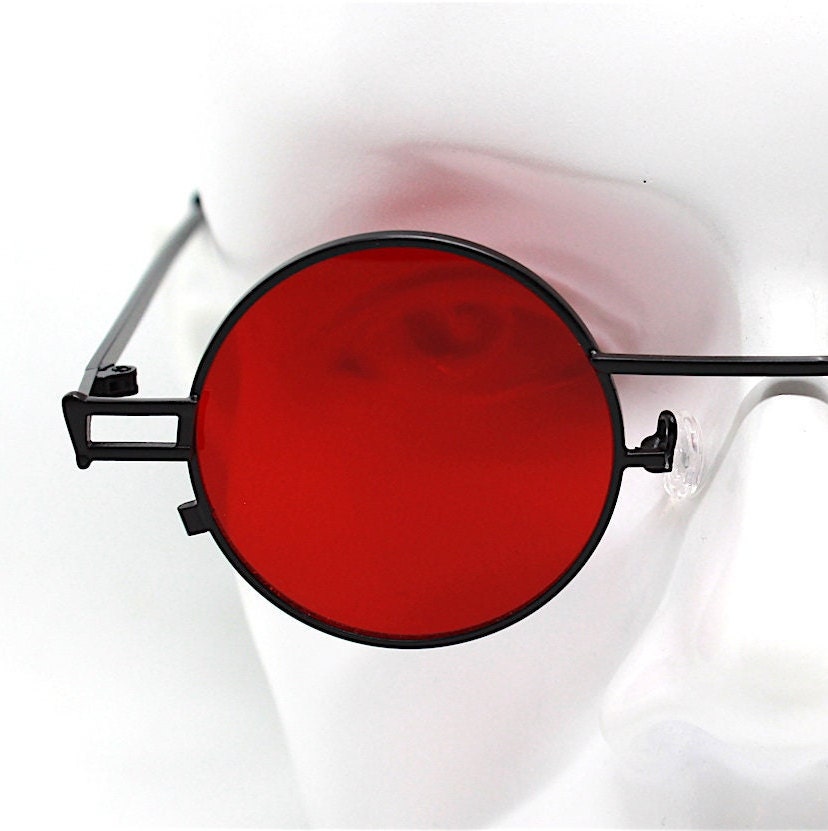 Round Red Sunglasses Men