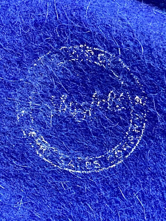 Vintage 1960s Cobalt Blue Fur Felt Hat Easter - Gem