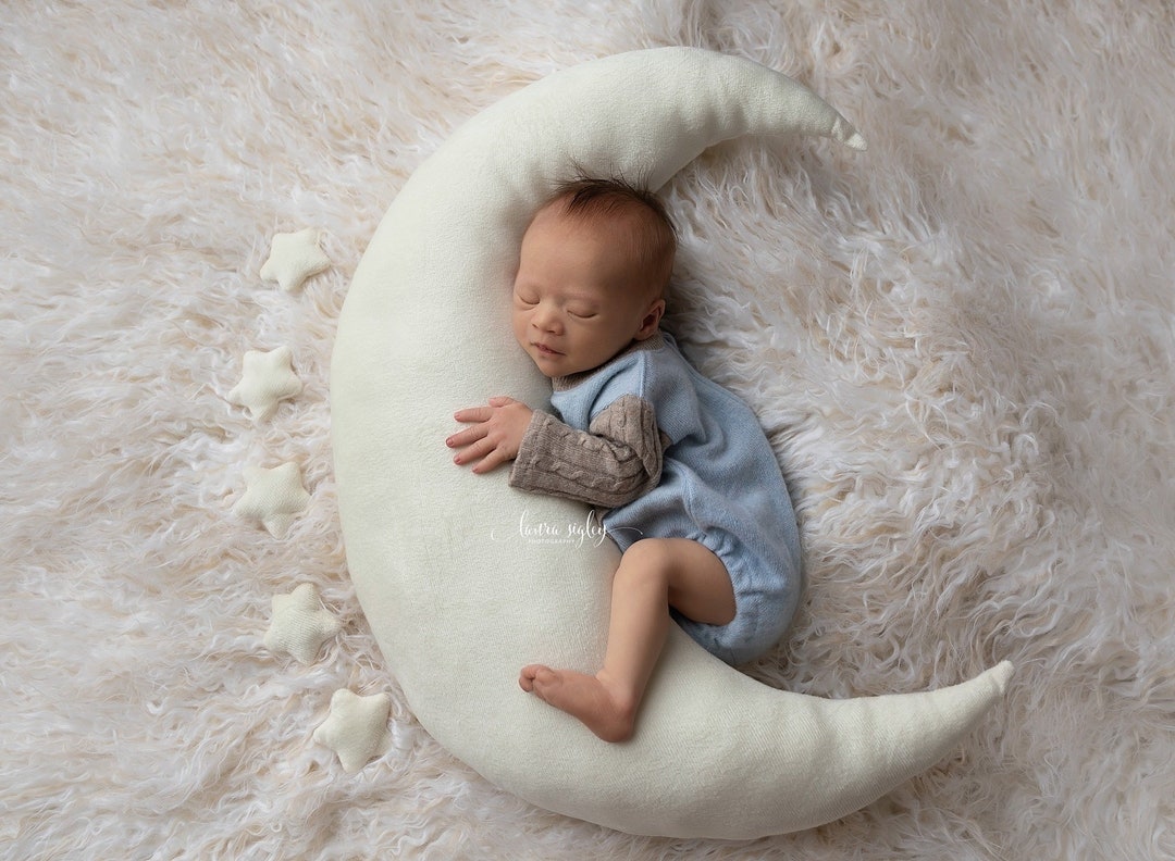 Moon Pillow Set Ivory Posing Aid for Newborn Photography filled READY ...