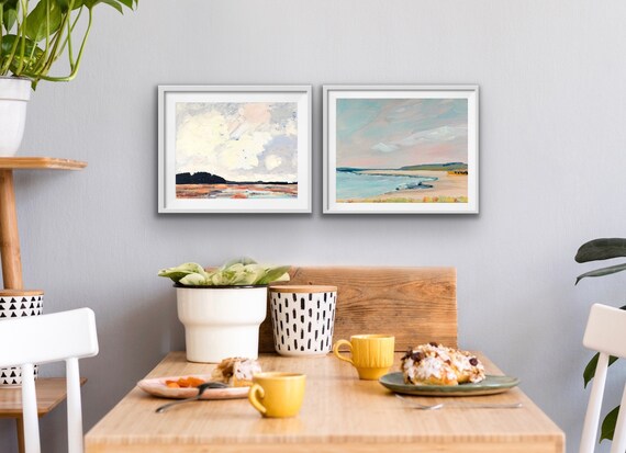 Coastal Landscape Print Set of 2 Prints of Original | Etsy