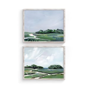 Salt Marsh Print Set Coastal Landscape Prints Marsh - Etsy
