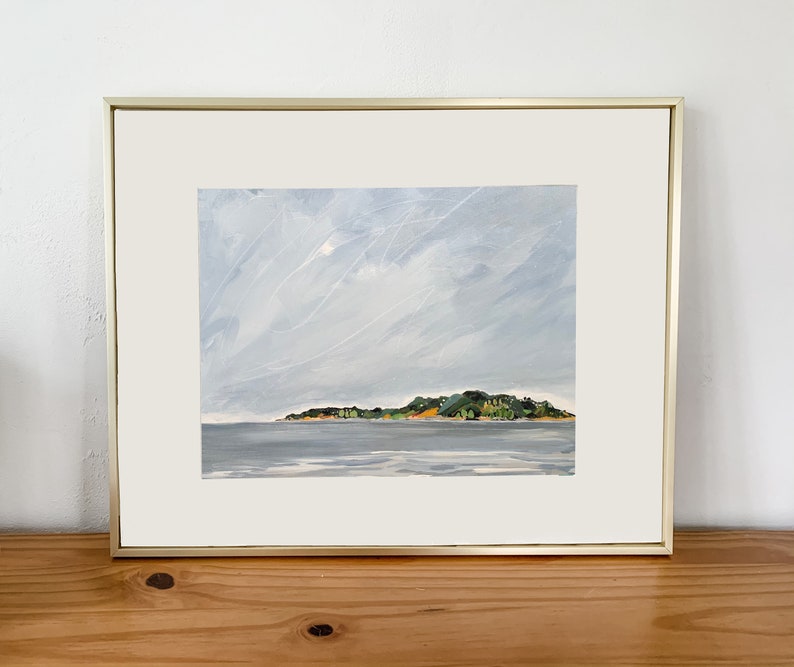 Coastal landscape art print Abstract Landscape Print Coastal | Etsy