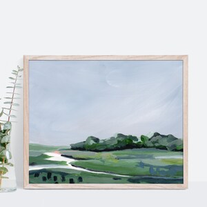 Salt Marsh Print Set, Coastal Landscape Prints, Marsh Painting, Coastal ...