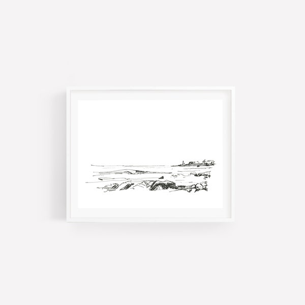 Beach Line Art - Etsy