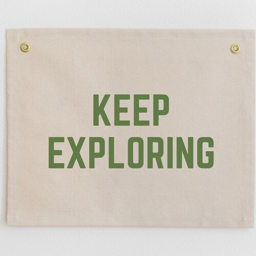 Keep Exploring Canvas Banner Woodland Nursery Decor Cabin - Etsy
