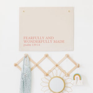 Fearfully and Wonderfully Made Banner, Psalm 139:14 Sign, Bible Verse ...