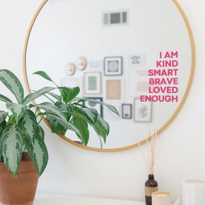 Mirror Decal, Affirmation Mirror Decal, Daily Affirmations ...