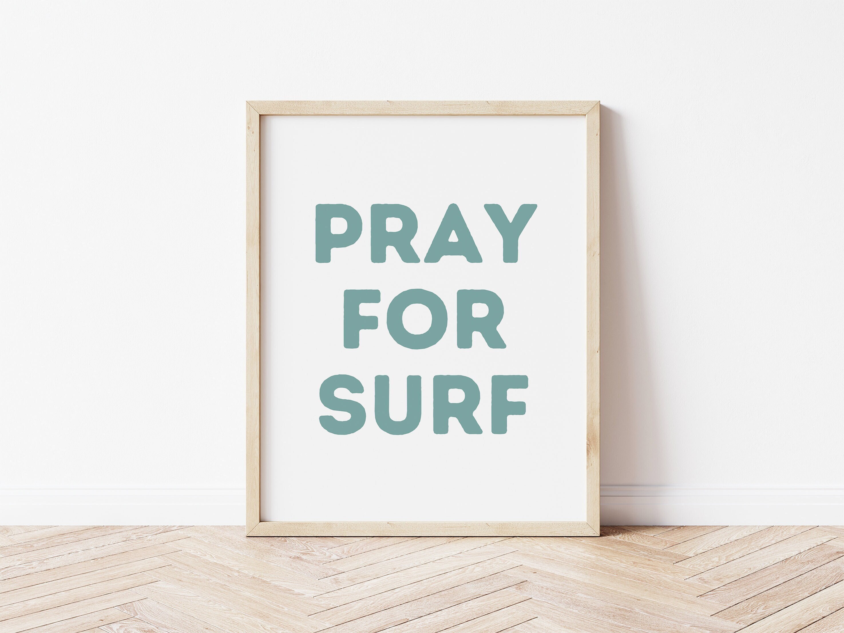 Pray for Surf Nursery Wall Art Surf Art for Kids Bedroom - Etsy