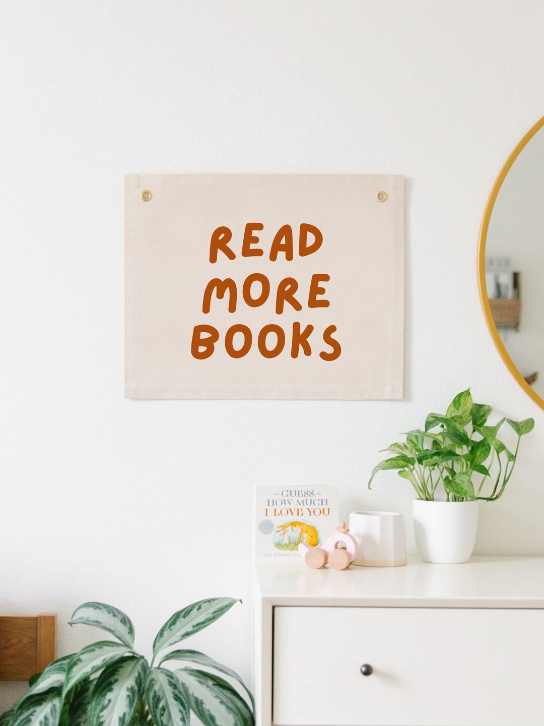 Read More Books Canvas Banner, Let's Read Sign, Reading Nook Decor ...