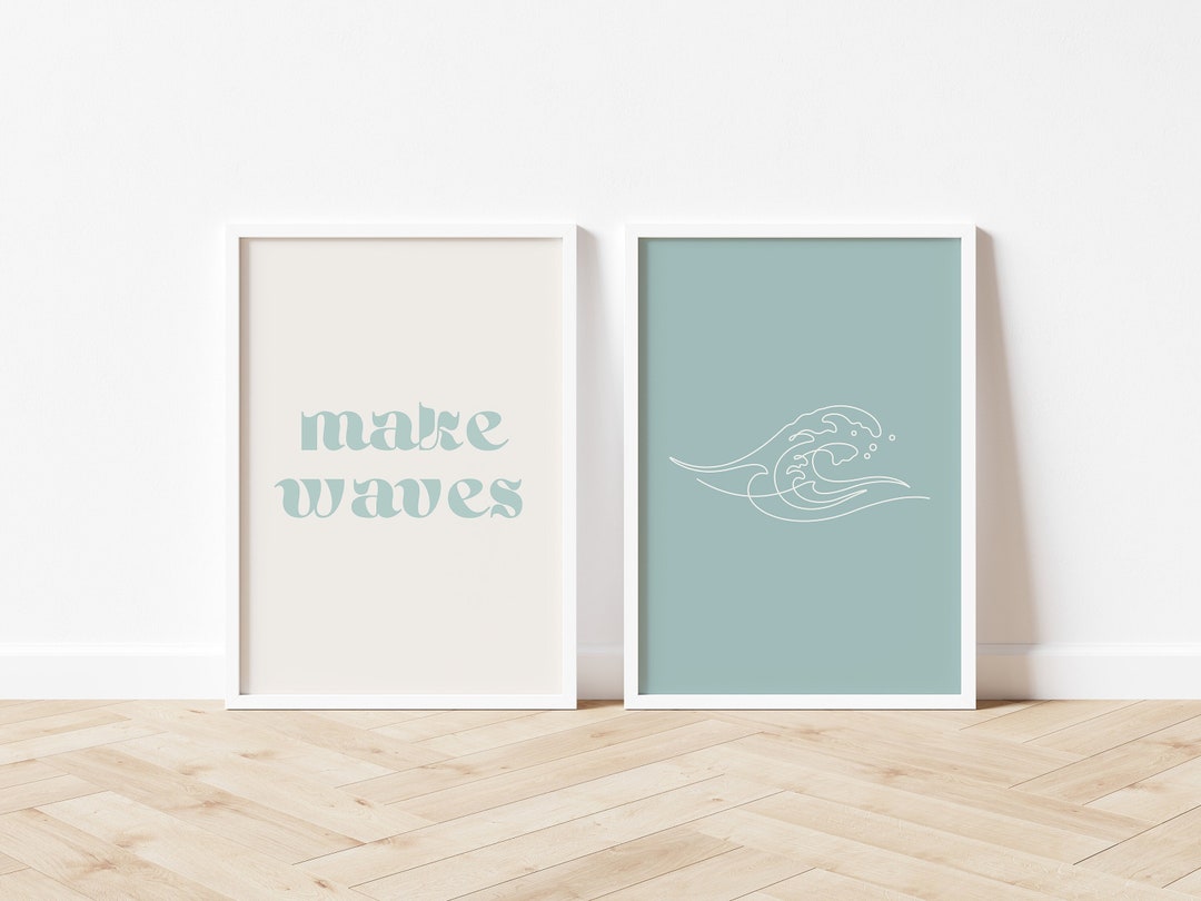 Make Waves Printable Wall Art, Beach Nursery Decor, Coastal Baby Room ...