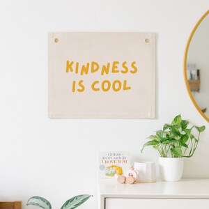 Kindness is Cool Banner, Retro 70s Banner, Kindness is Cool Wall ...