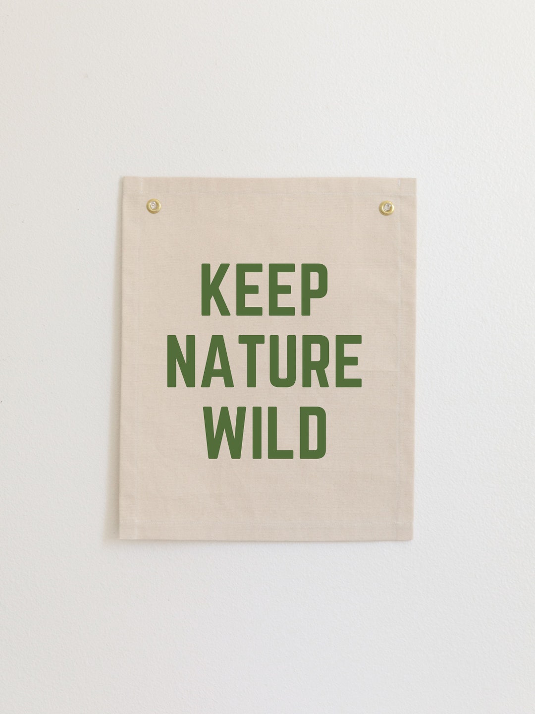 Keep Nature Wild Canvas Banner, Woodland Nursery Decor, Cabin Wall ...