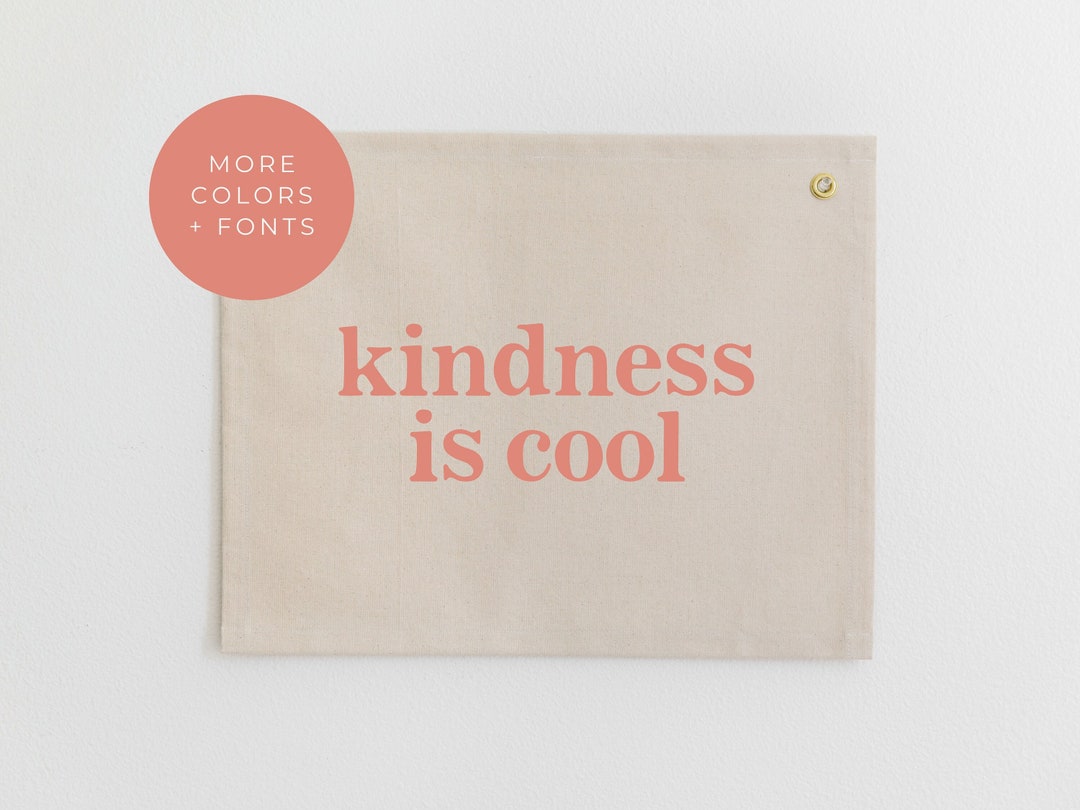 Kindness is Cool Banner, Retro 70s Banner, Kindness is Cool Wall ...