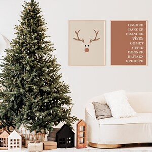 Christmas Gallery Wall Art, Boho Christmas, Christmas Wall Decor ...