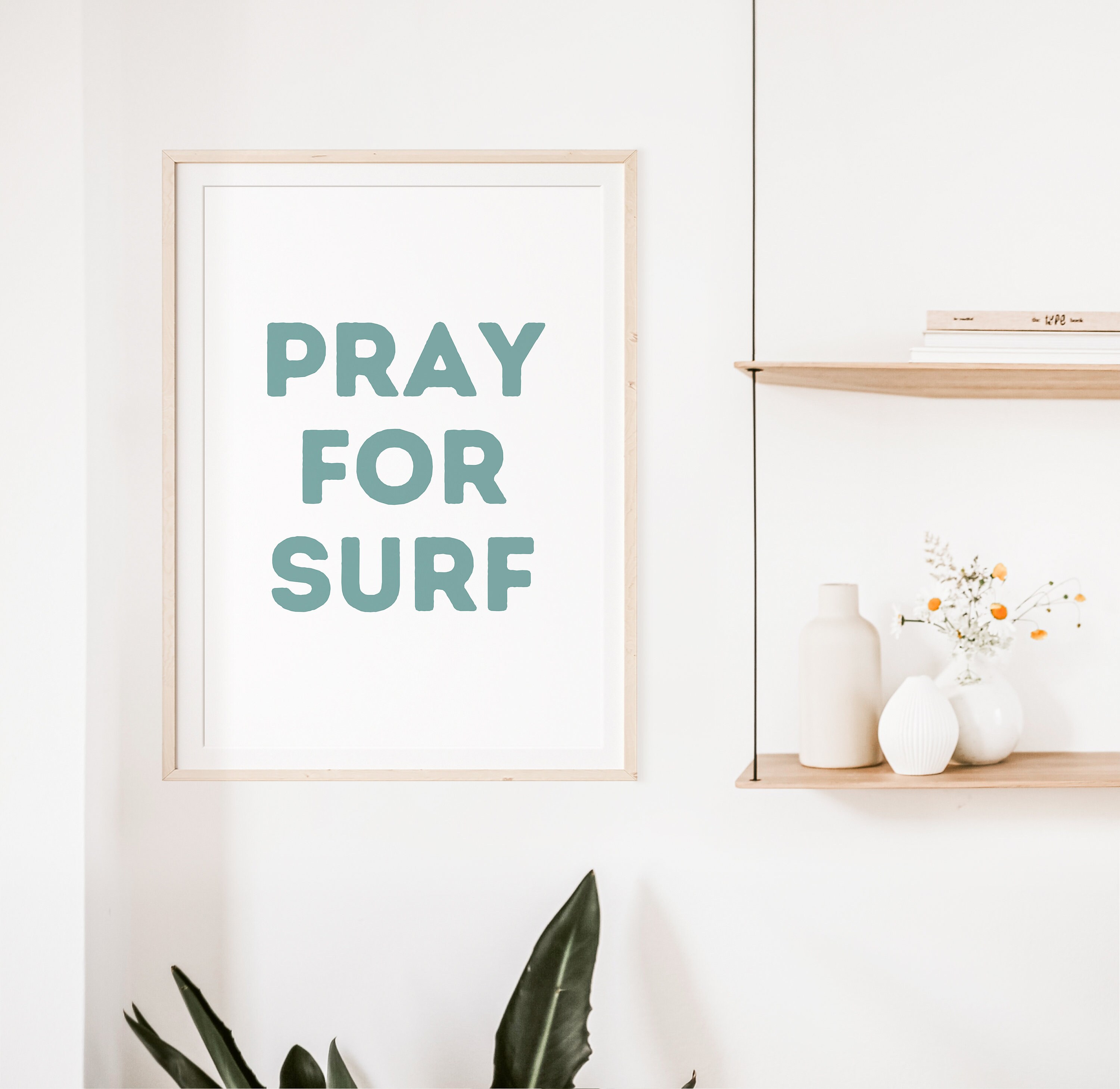 Pray for Surf Nursery Wall Art Surf Art for Kids Bedroom - Etsy