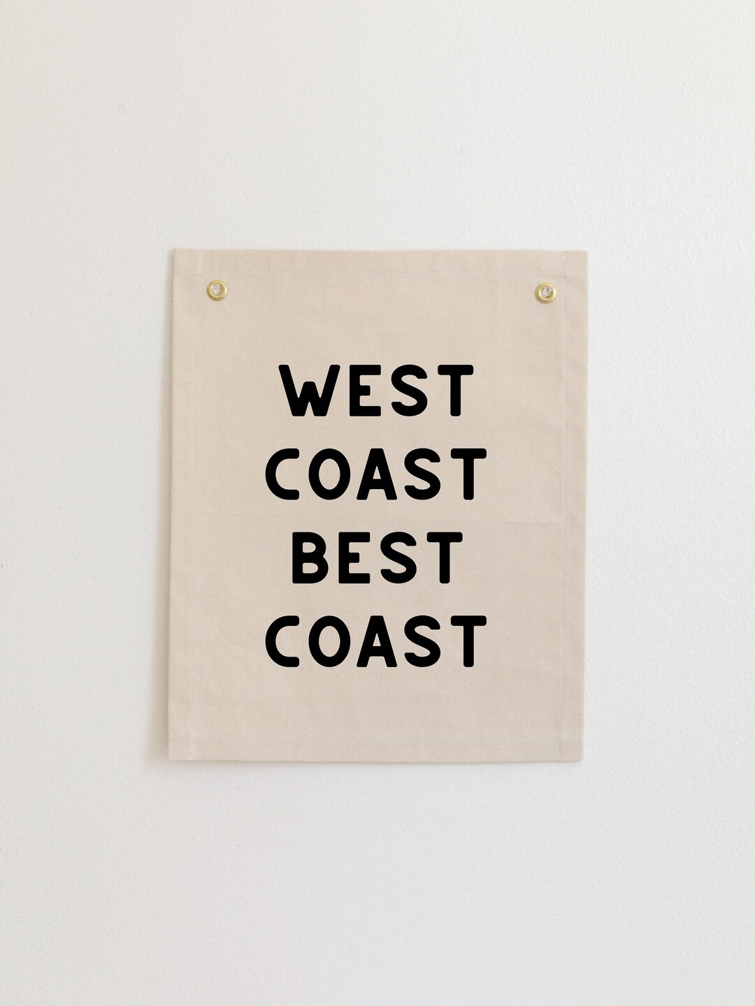 West Coast Best Coast Canvas Flag, West Coast Wall Decor, California ...