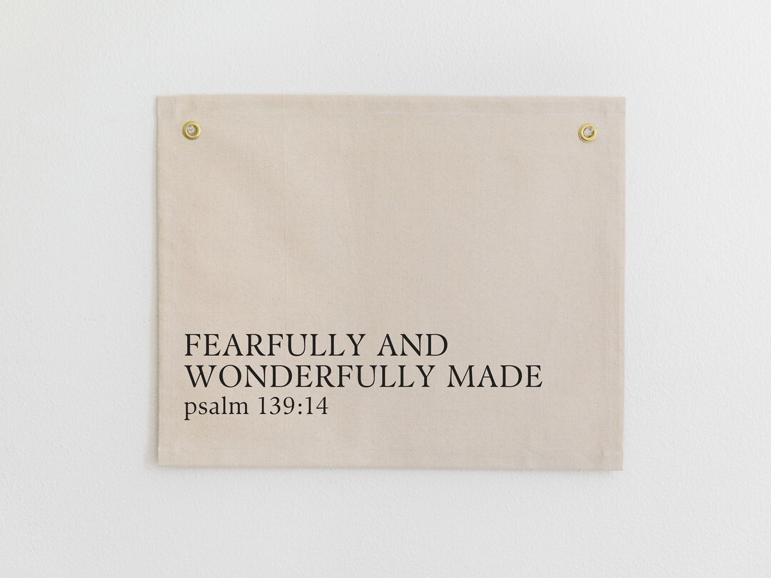 Fearfully and Wonderfully Made Banner Psalm 139:14 Sign - Etsy