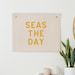 Seas the Day Wall Flag, Surf Room Decor, Beach House Sign, Coastal Home ...