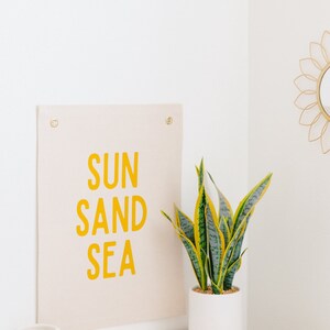 Sun Sand Sea Canvas Banner, Boho Surf Wall Decor, Surf Nursery Decor ...