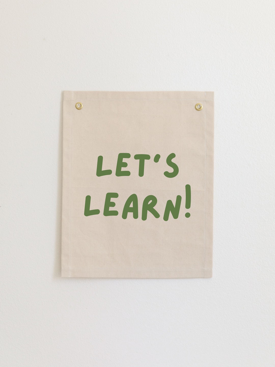 Let's Learn Canvas Banner Let's Learn Sign Kids - Etsy