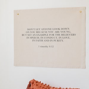 Custom Bible Verse Banner, Custom Christian Tapestry, Bible Verse ...