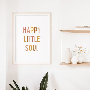 Happy Little Soul Printable Wall Art, Boho Nursery Prints, Boho Baby ...