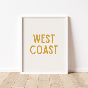 West Coast Printable Wall Art, Coastal Boy Room Decor, Neutral Nursery ...