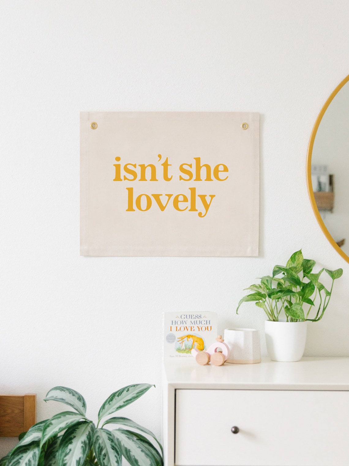 Isn't She Lovely Sign, Girl Nursery Canvas Banner, Girl Nursery Wall ...