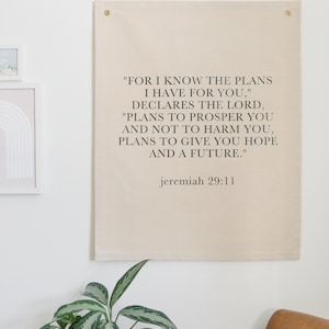 Custom Bible Verse Banner, Custom Christian Tapestry, Bible Verse ...