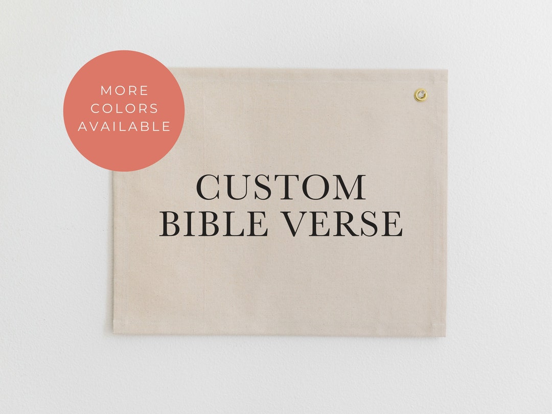 Custom Bible Verse Banner, Custom Christian Tapestry, Bible Verse ...