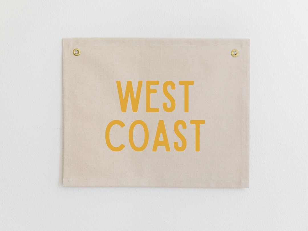 West Coast Canvas Banner West Coast Wall Decor Coastal Boy - Etsy