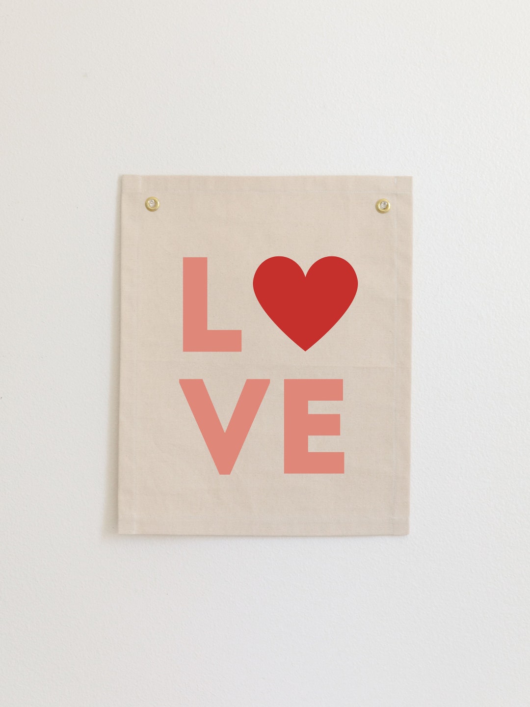 Valentine's Day Canvas Banner, Valentine's Day Tapestry, Heart Wall ...