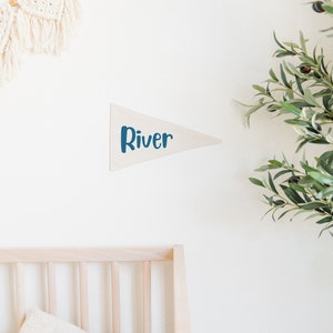 Custom Name Pennant Flag, Personalized Nursery Pennant, Custom Kids ...