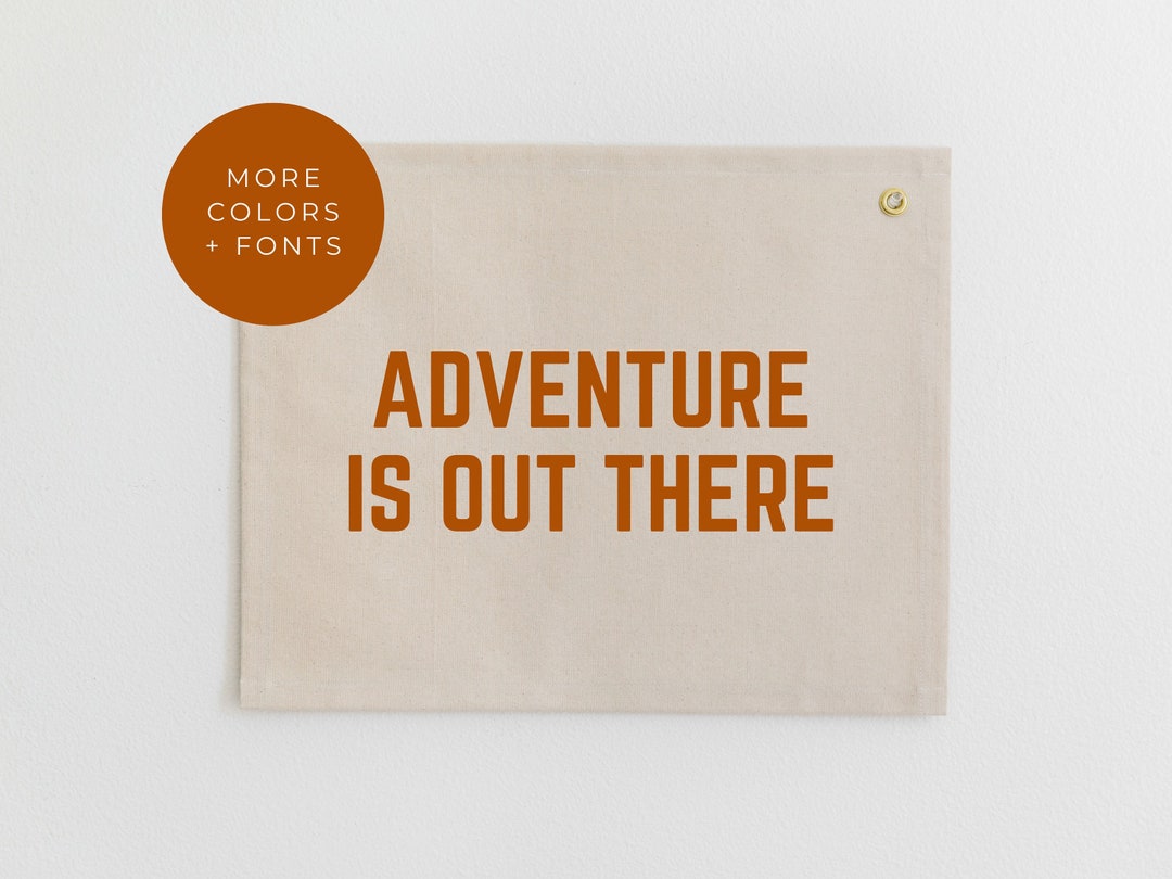 Adventure is Out There Canvas Banner, Boy Nursery Wall Banner ...
