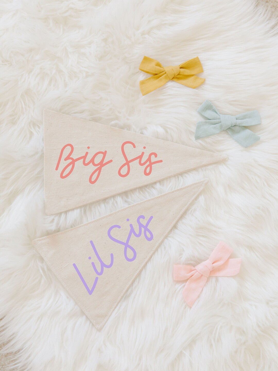Sis Pennant Banner, Gender Reveal Sign, Big Sis Pregnancy Reveal, Big ...