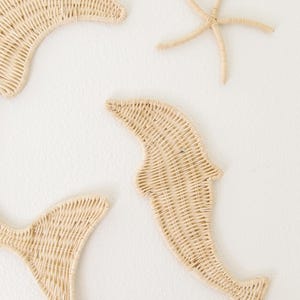 Rattan Nursery Wall Décor, Beach Nursery Décor, Rattan Sea Creatures ...