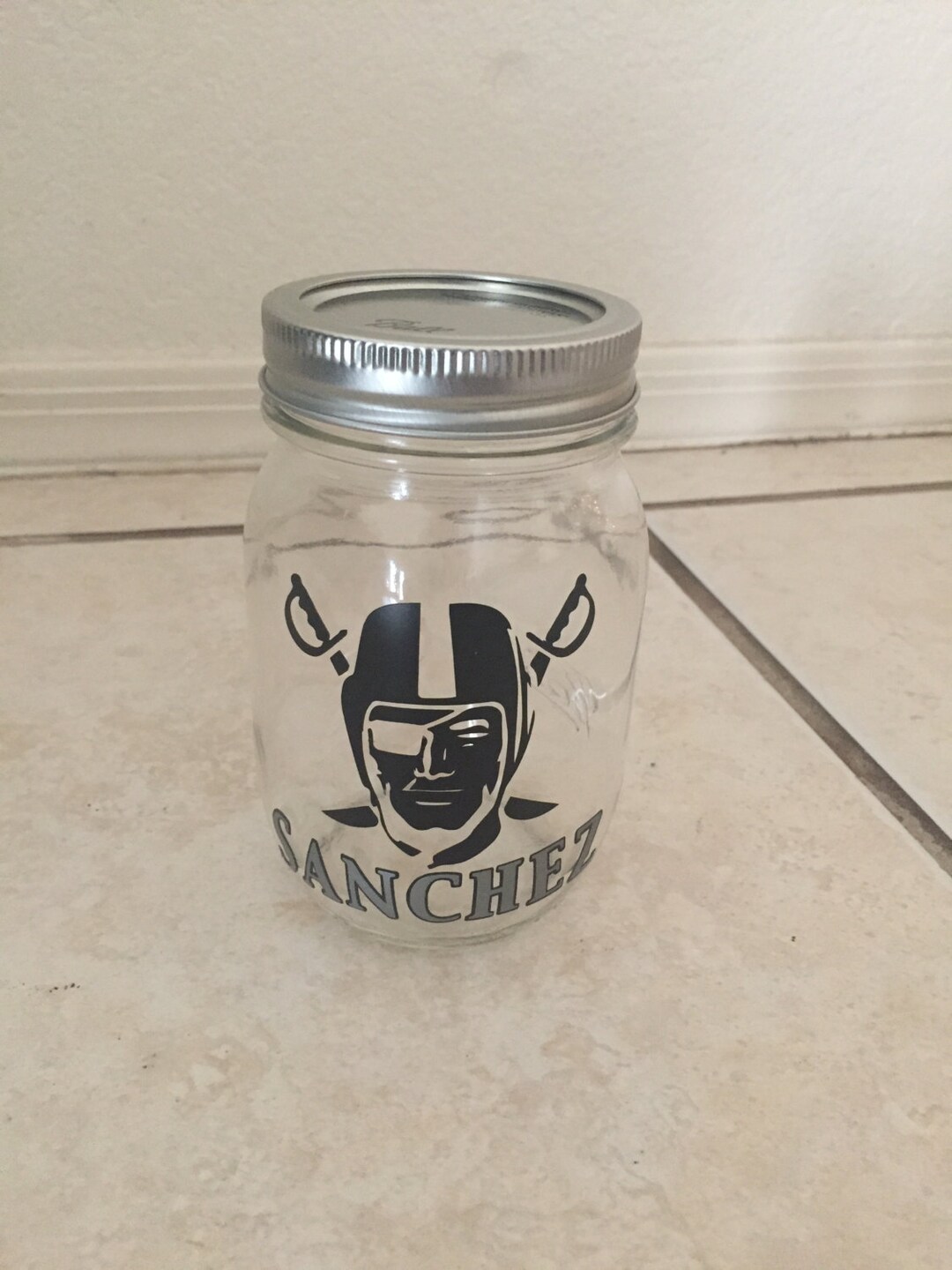 Raiders and Cowboys Mason Jars - Etsy