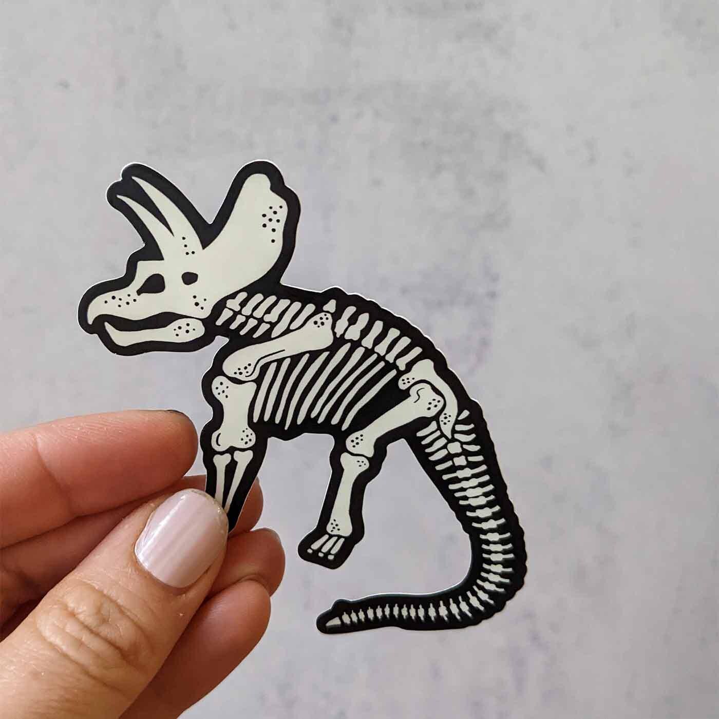 Dinosaur Fossil Stickers - T-rex - Brontosaurus - Triceratops - Etsy