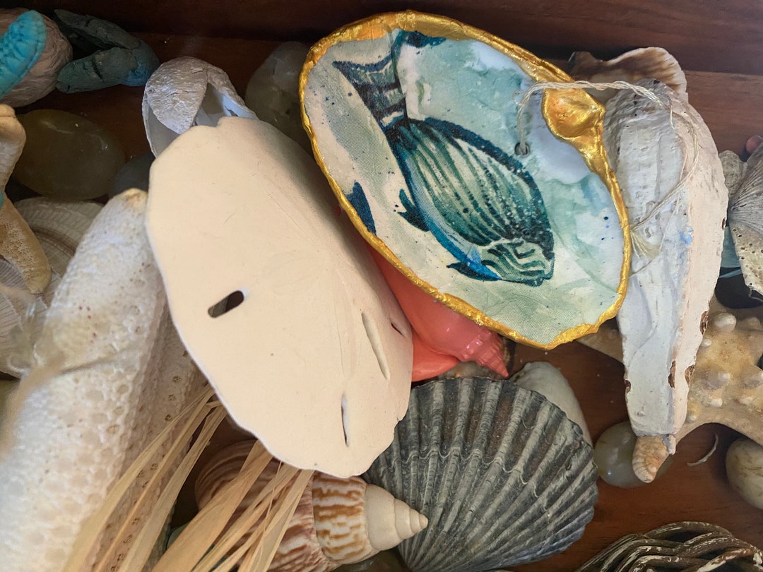 Decoupage Clam Shells: Fish - Etsy